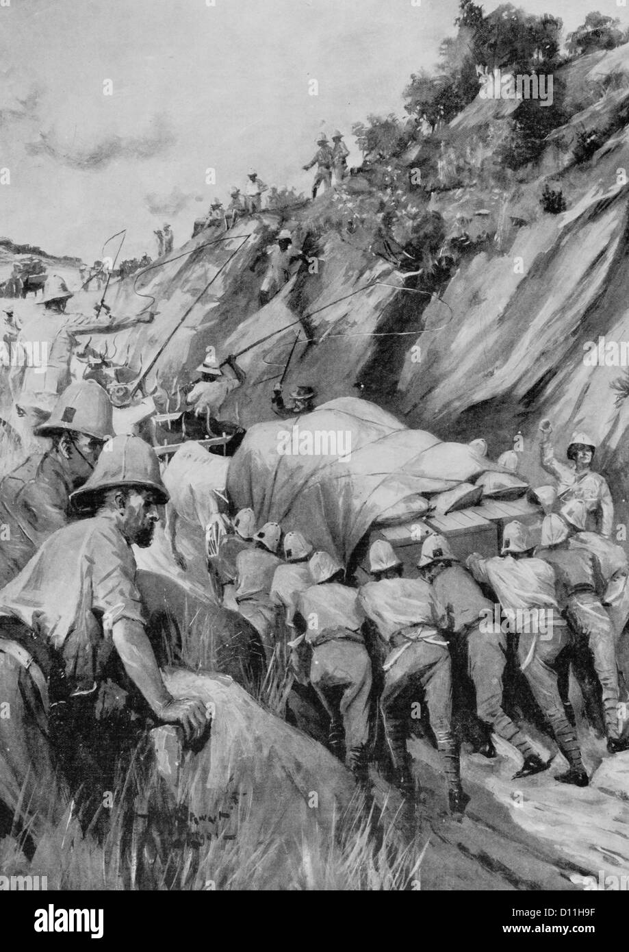 ILLUSTRATION TRANSVAAL WAR BOER WAR 1899-1900 BRITISH FIGHTING AGAINST ...