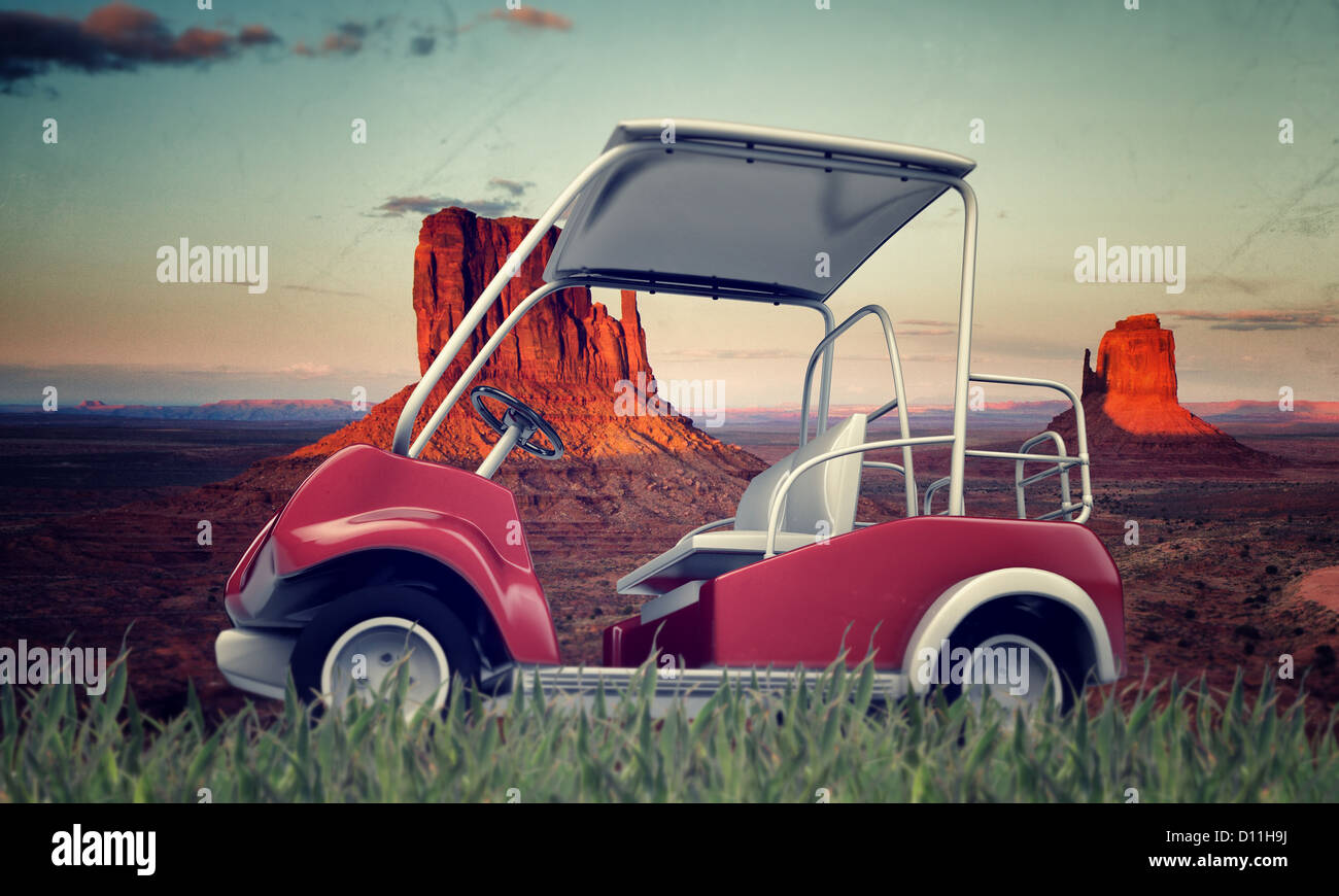 golf cart in the desert Stock Photo - Alamy