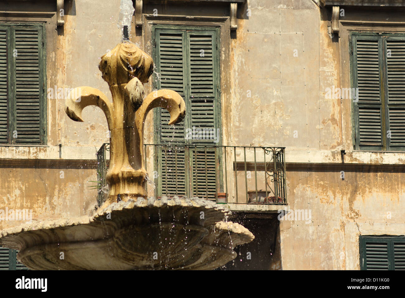 A fountain during the nap in Rome, Italy Stock Photo - Alamy
