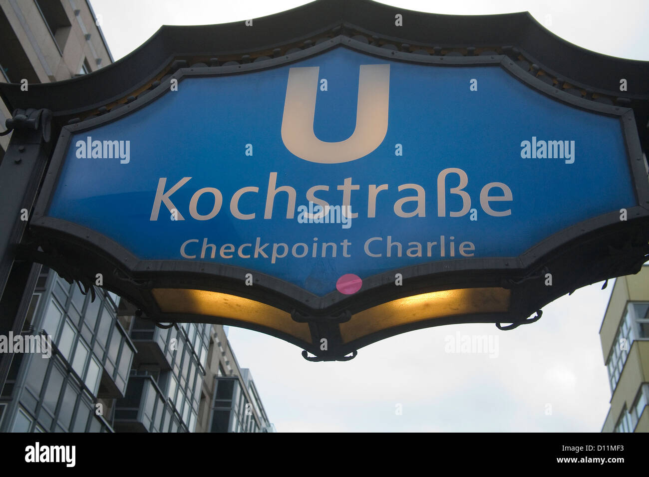 Berlin Germany EU Entrance to Checkpoint Charlie Underground Station on ...