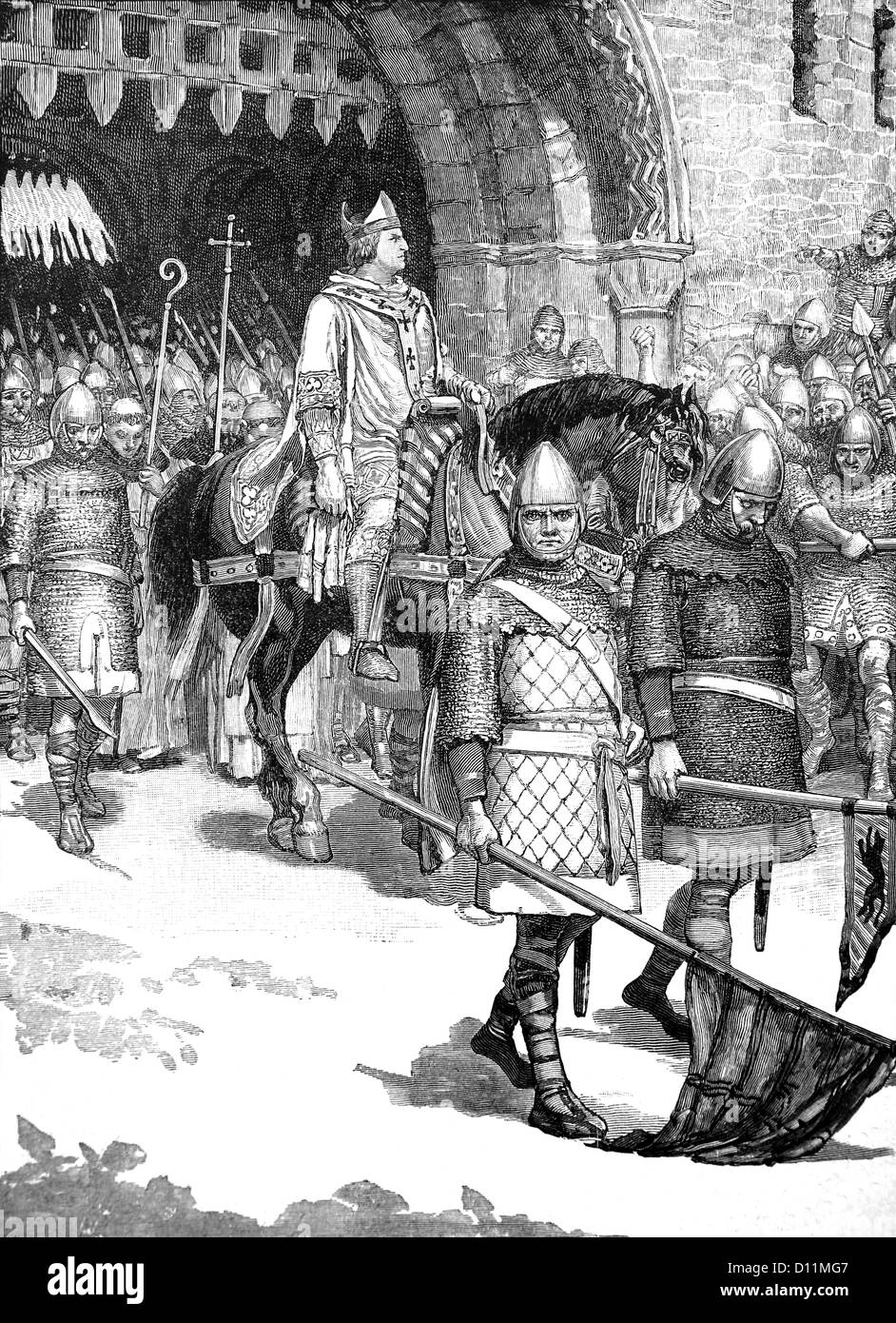 Illustration Of The Departure Of Bishop Odo (Half Brother Of William ...