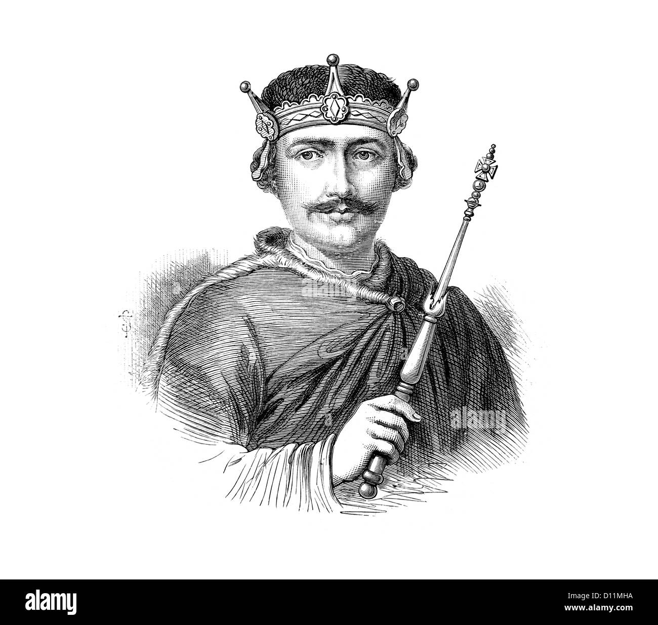 Illustration Of King William II (The Red King) 1056 to 1100 Stock Photo ...