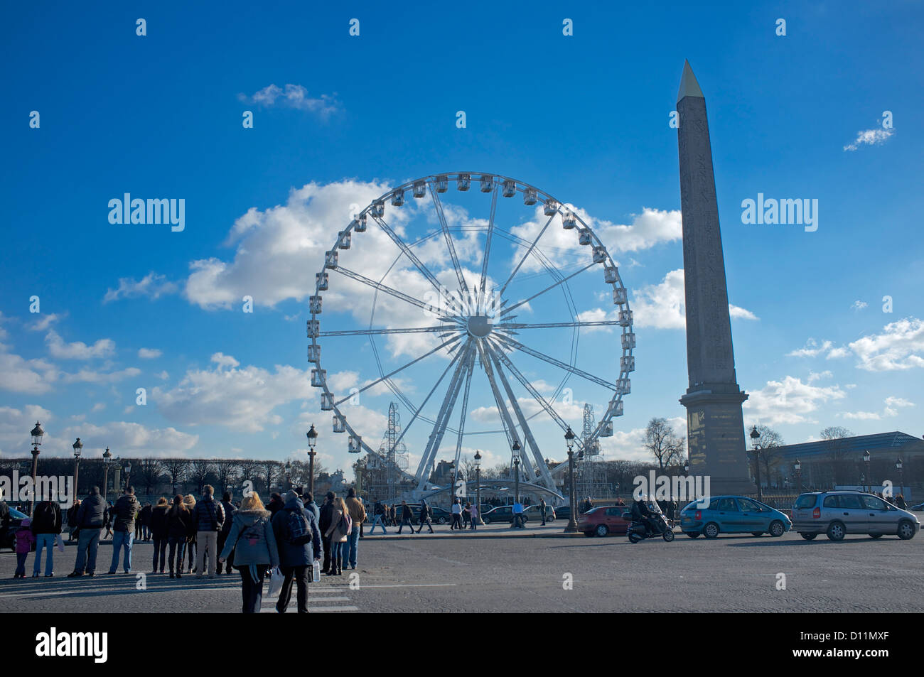 Place de la Concorde Paris France with La Grande Roue (ferris wheel ...