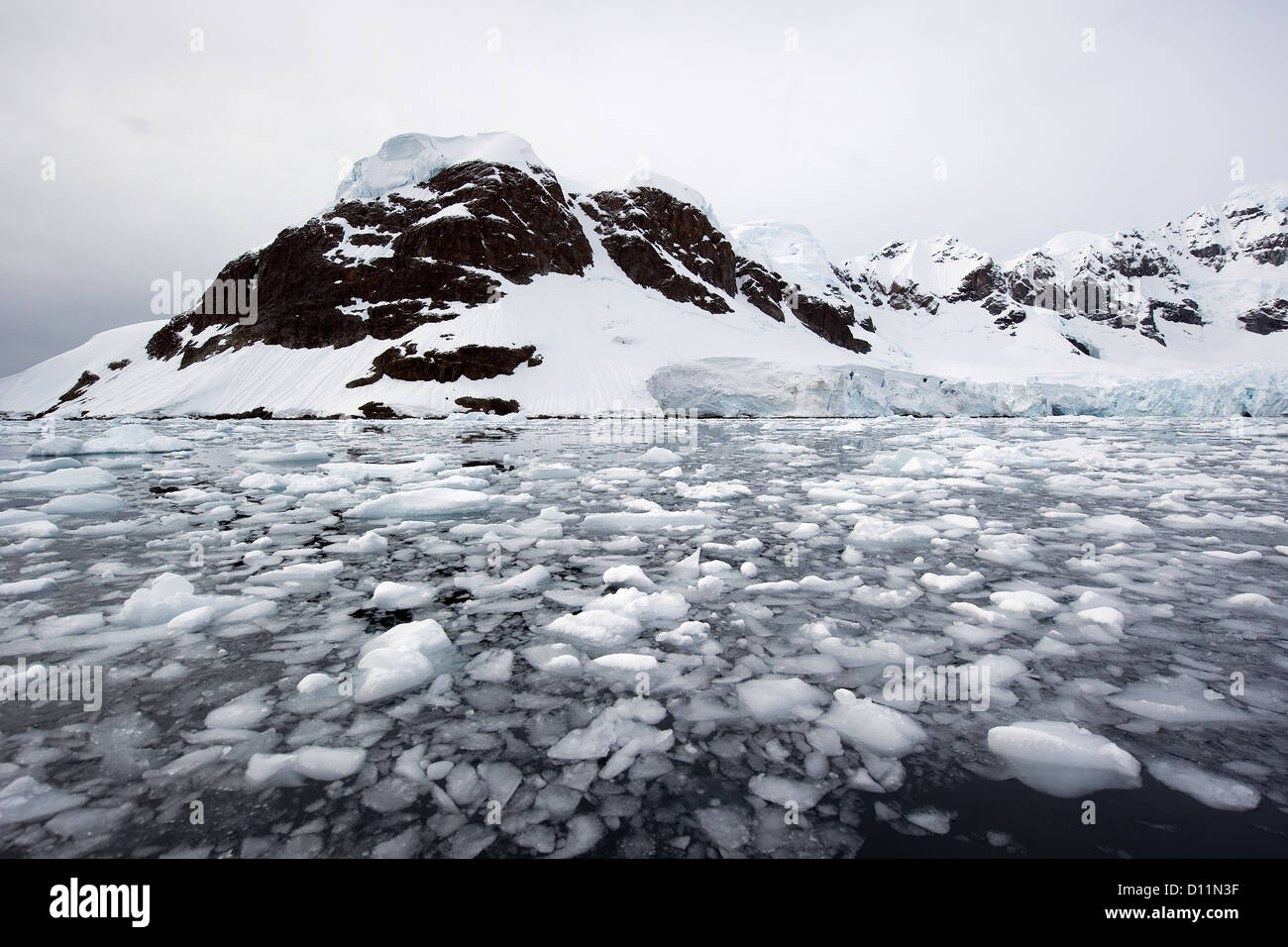 Chunks Of Ice Floating In The Water Along The Coastline; Antarctica ...