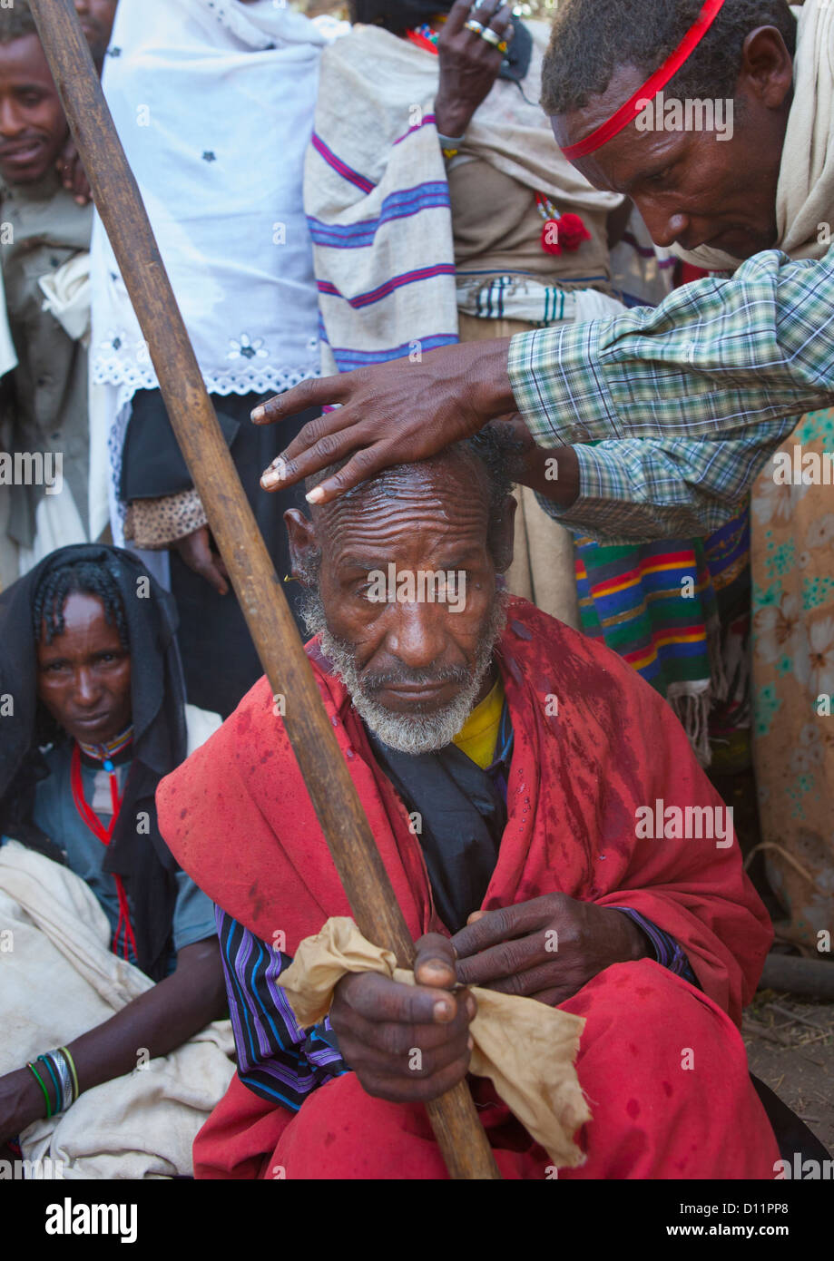 Abdicating Leader Of The Karrayyu Tribe Being Shaved During Gadaaa ...