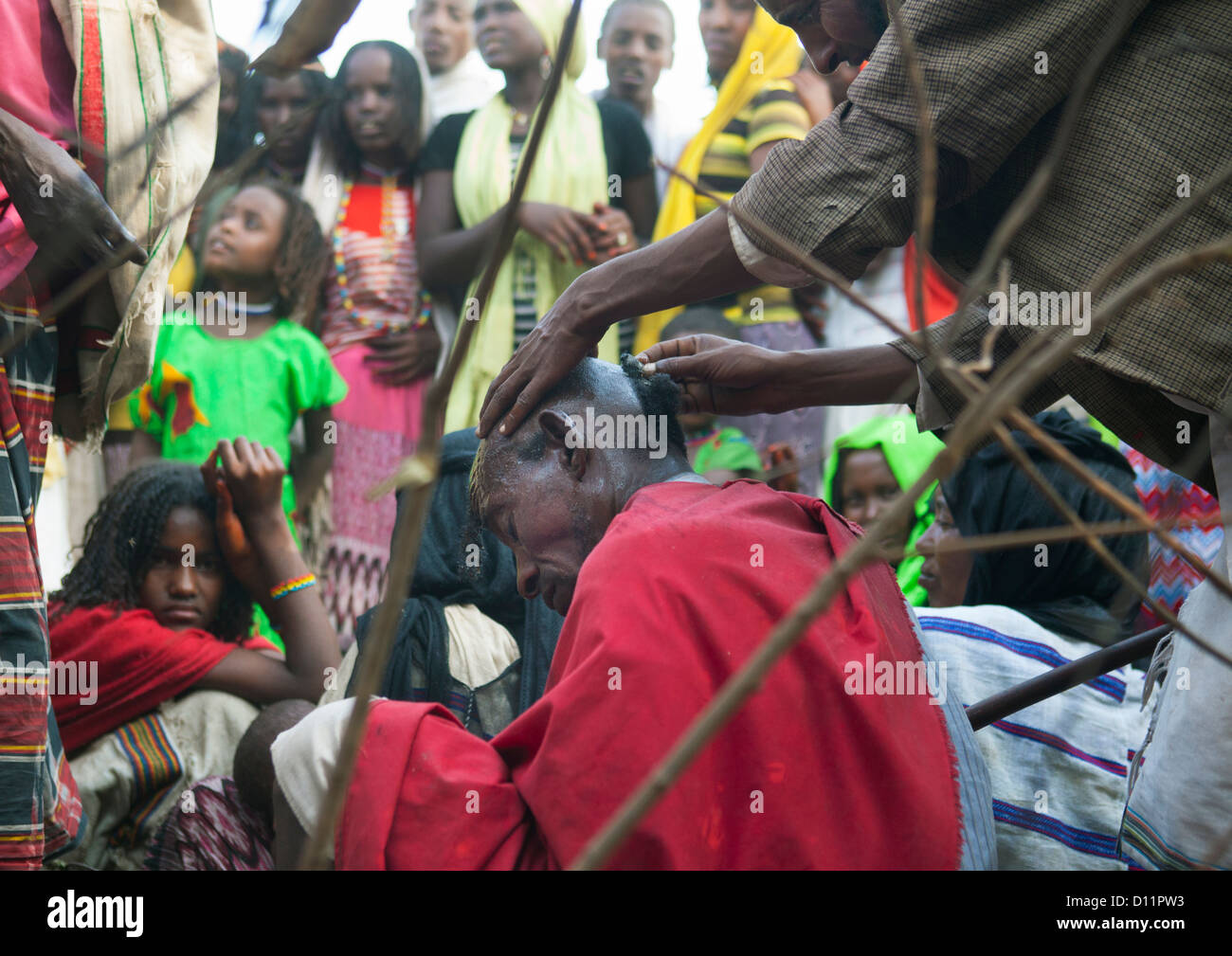 Abdicating Leader Of The Karrayyu Tribe Being Shaved During Gadaaa ...