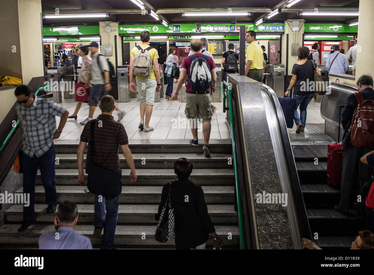 Subway stairs milan italy hi-res stock photography and images - Alamy