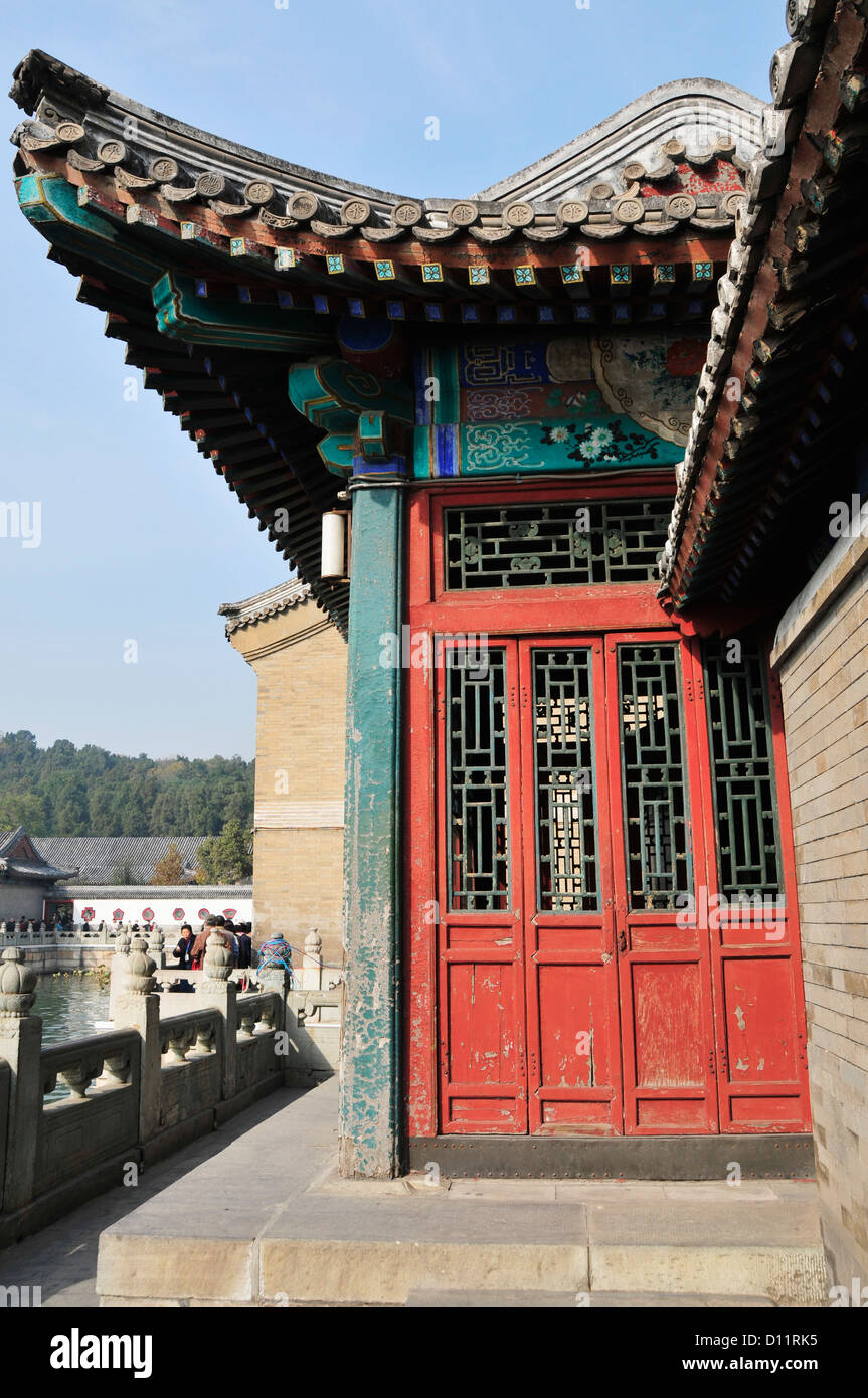 A Weathered Red Door To A Building; Beijing China Stock Photo - Alamy