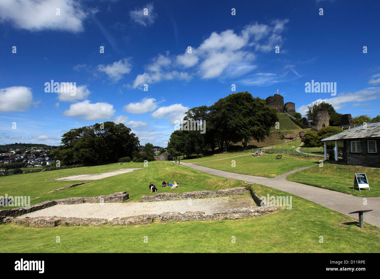 Summer, Launceston Castle, Launceston town, Cornwall County, England ...
