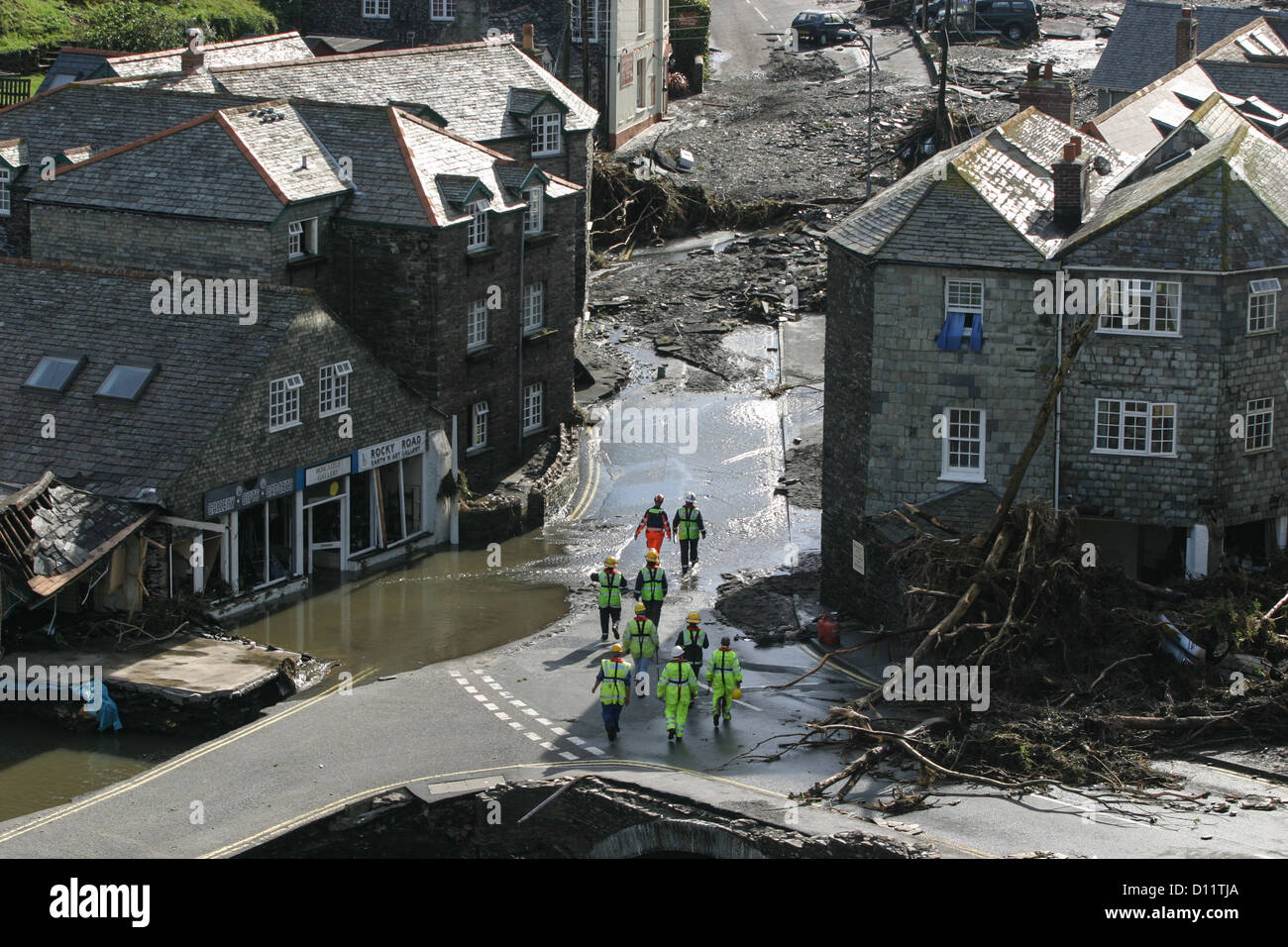 Boscastle flood aftermath hi-res stock photography and images - Alamy