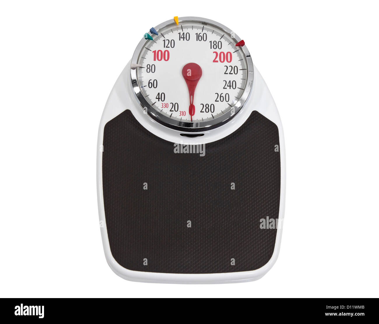 Old home weight scale isolated with clipping path Stock Photo - Alamy