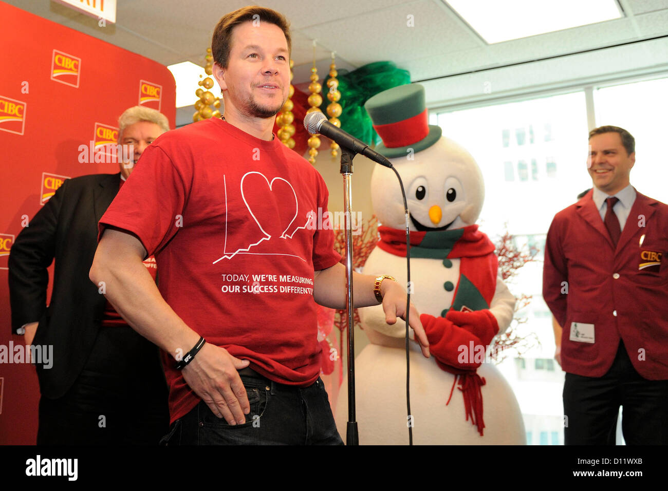 December 5, 2012. Toronto, Canada. Hollywood star Mark Wahlberg joins ...