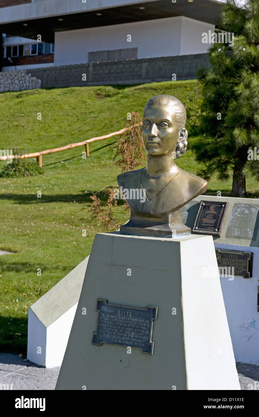 Bronze Bust Monument; Ushuaia Argentina Stock Photo - Alamy