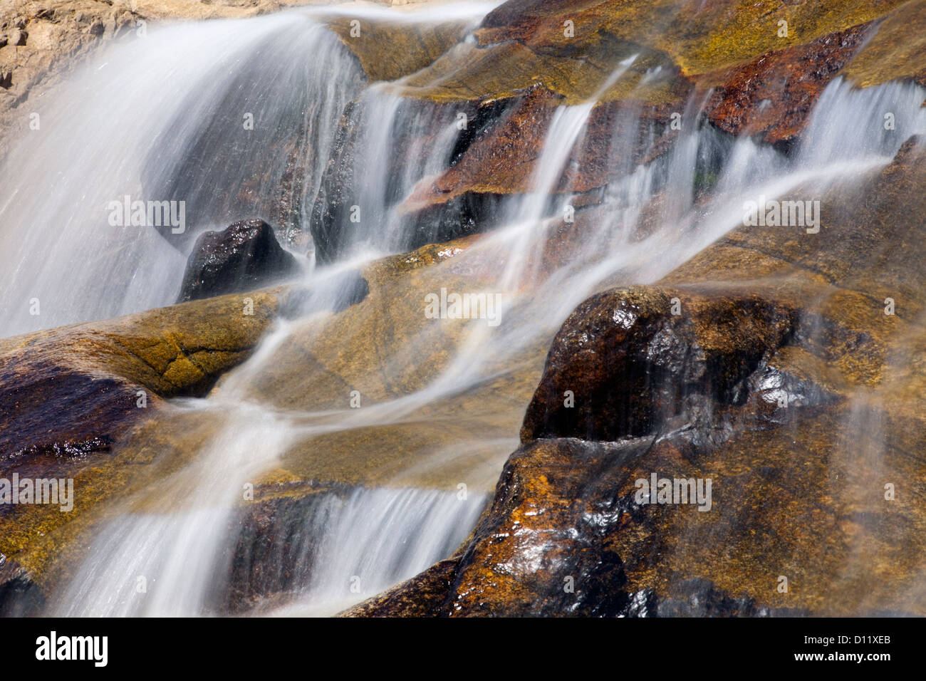 Alluvial Fan Waterfall, Rocky Mountain National Park, Colorado Stock ...