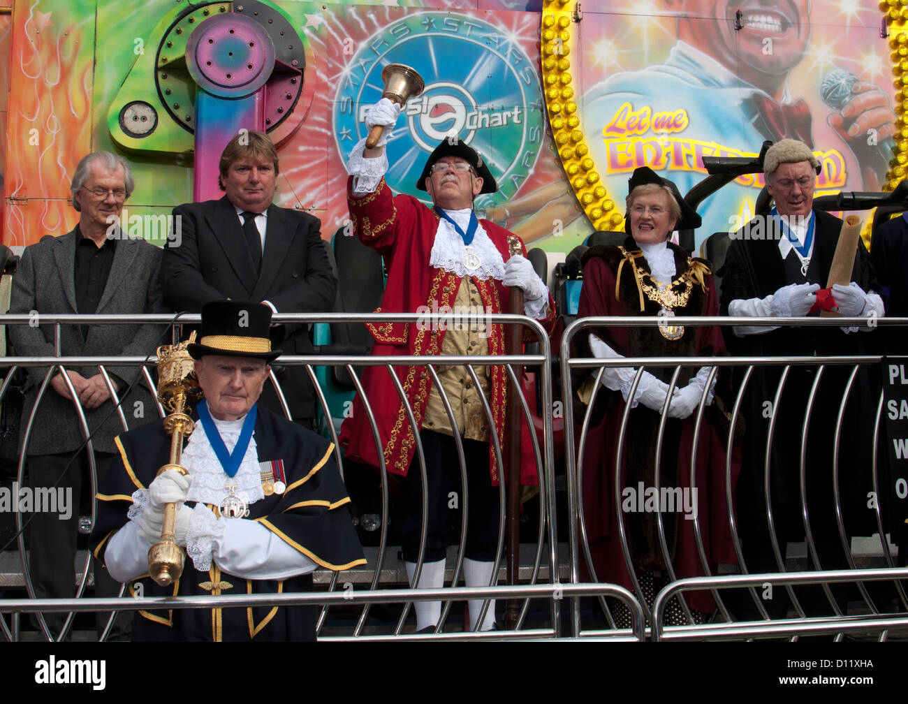 Mayor`s opening of Warwick Mop fair Stock Photo - Alamy