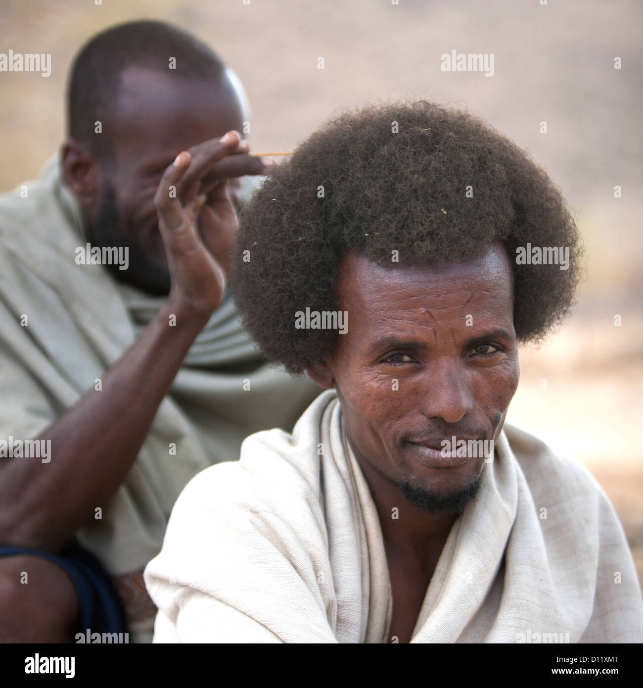 Smiling Karrayyu Tribe Man Having His Gunfura Traditional Hairstyle ...
