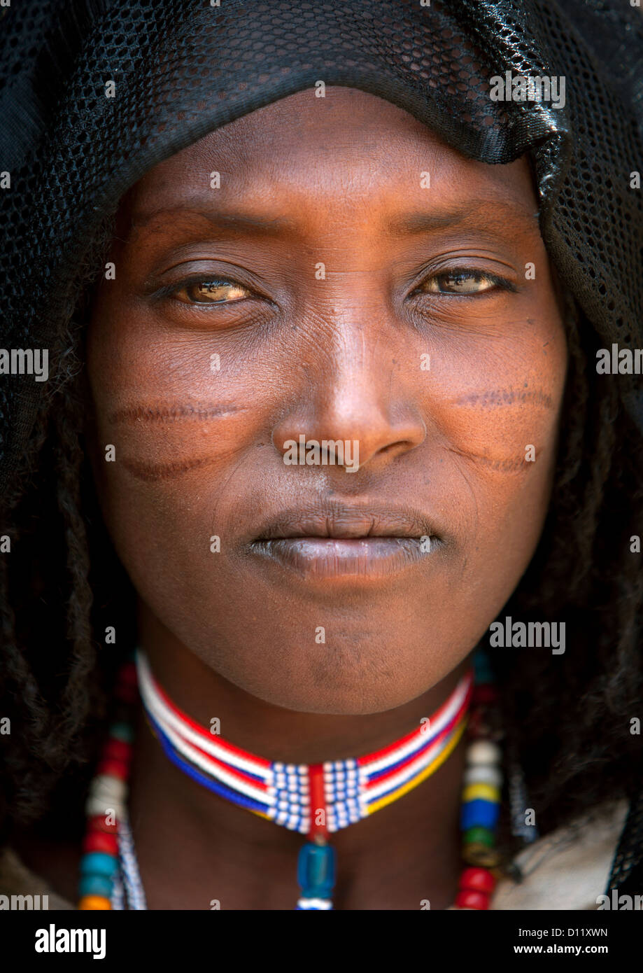 Portrait Of A Karrayyu Tribe Woman With Facial Scarifications, Metahara ...