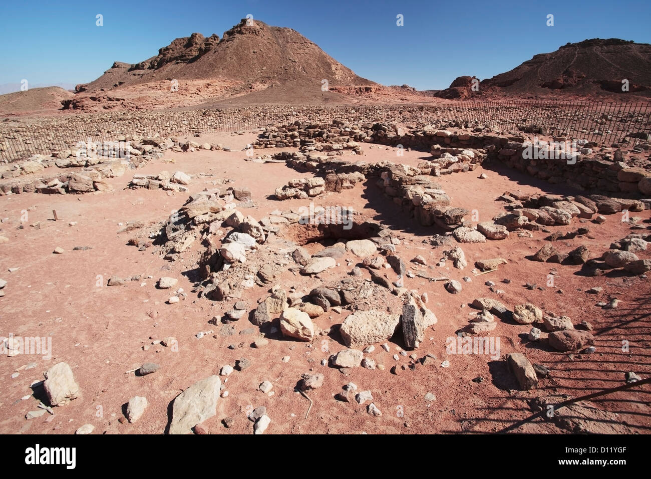Pits For Storage On An Arid Landscape; Timna Park Arabah Israel Stock ...