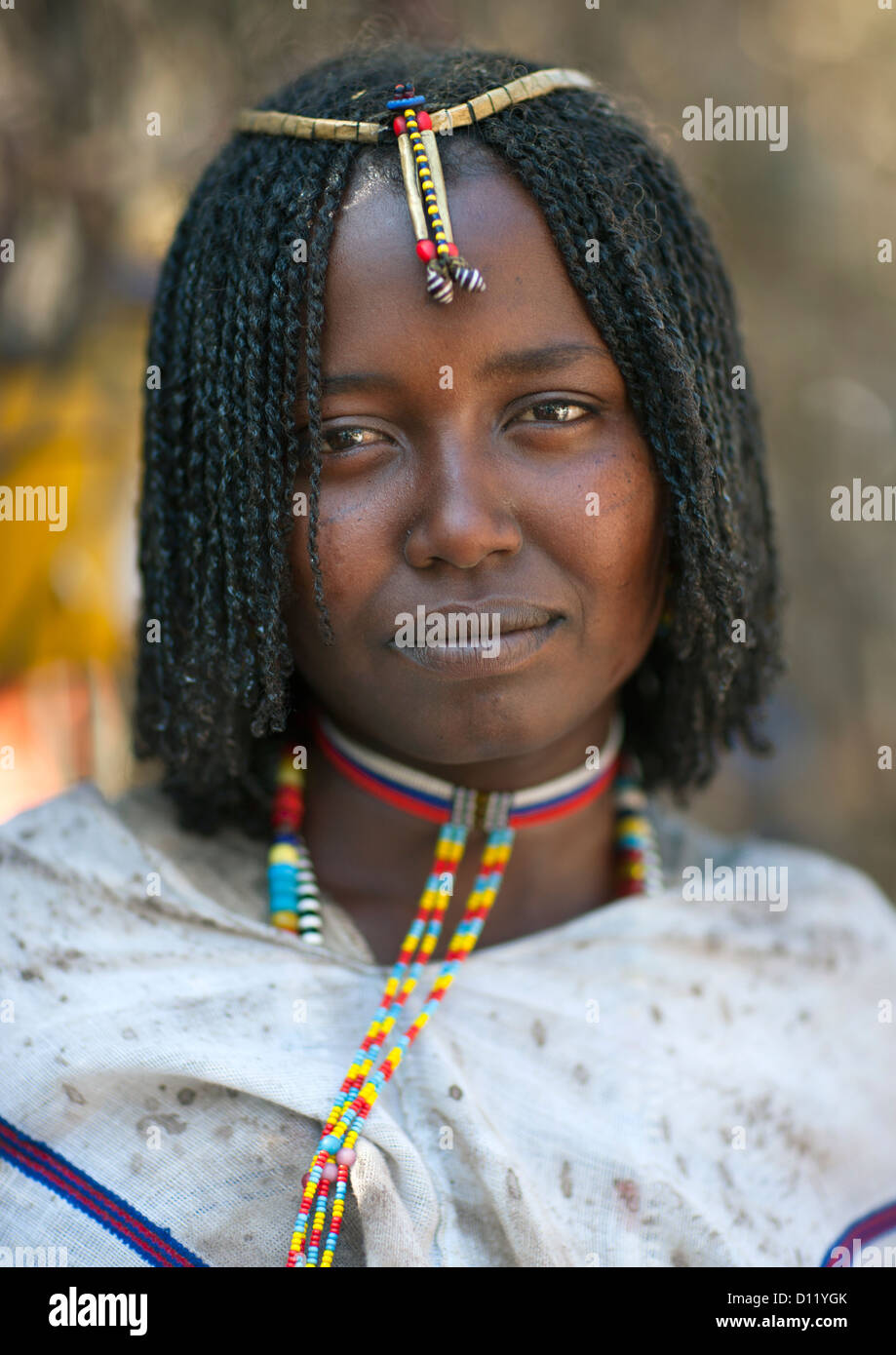 Karrayyu Tribe Woman With Stranded Hair At Gadaaa Ceremony, Metehara ...