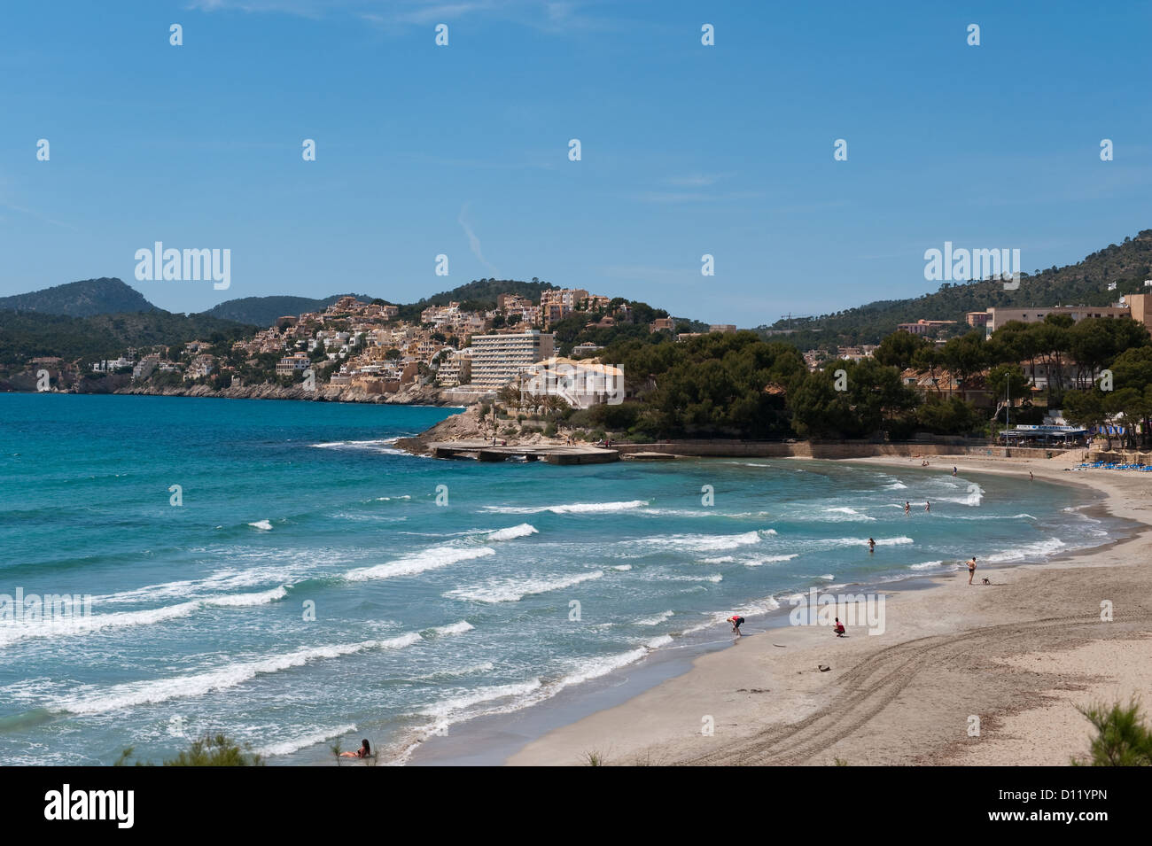Paguera, Majorca, Spain, beach of Paguera Stock Photo - Alamy