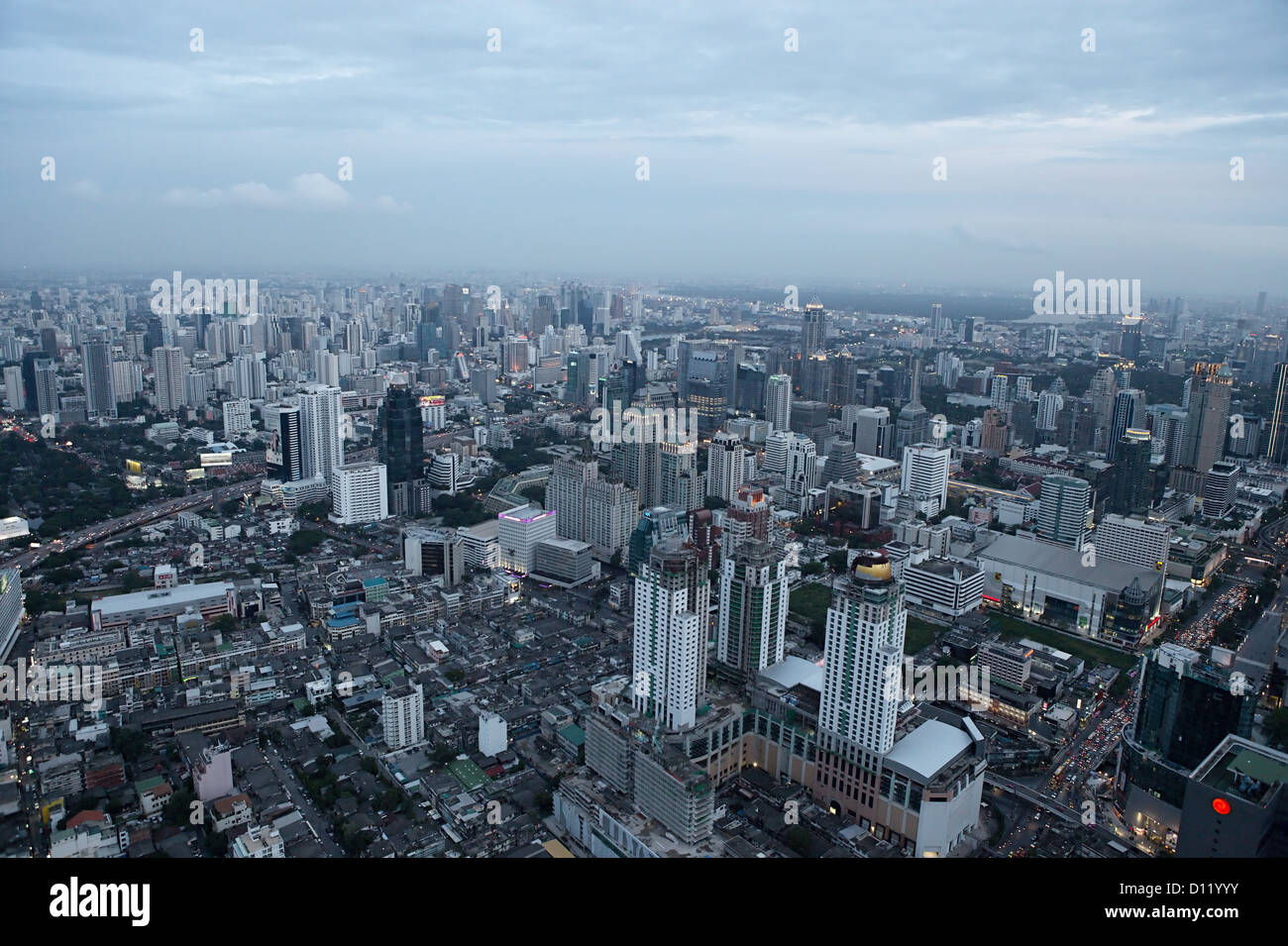 Bangkok skyline at dusk. Bangkok, Thailand Stock Photo - Alamy
