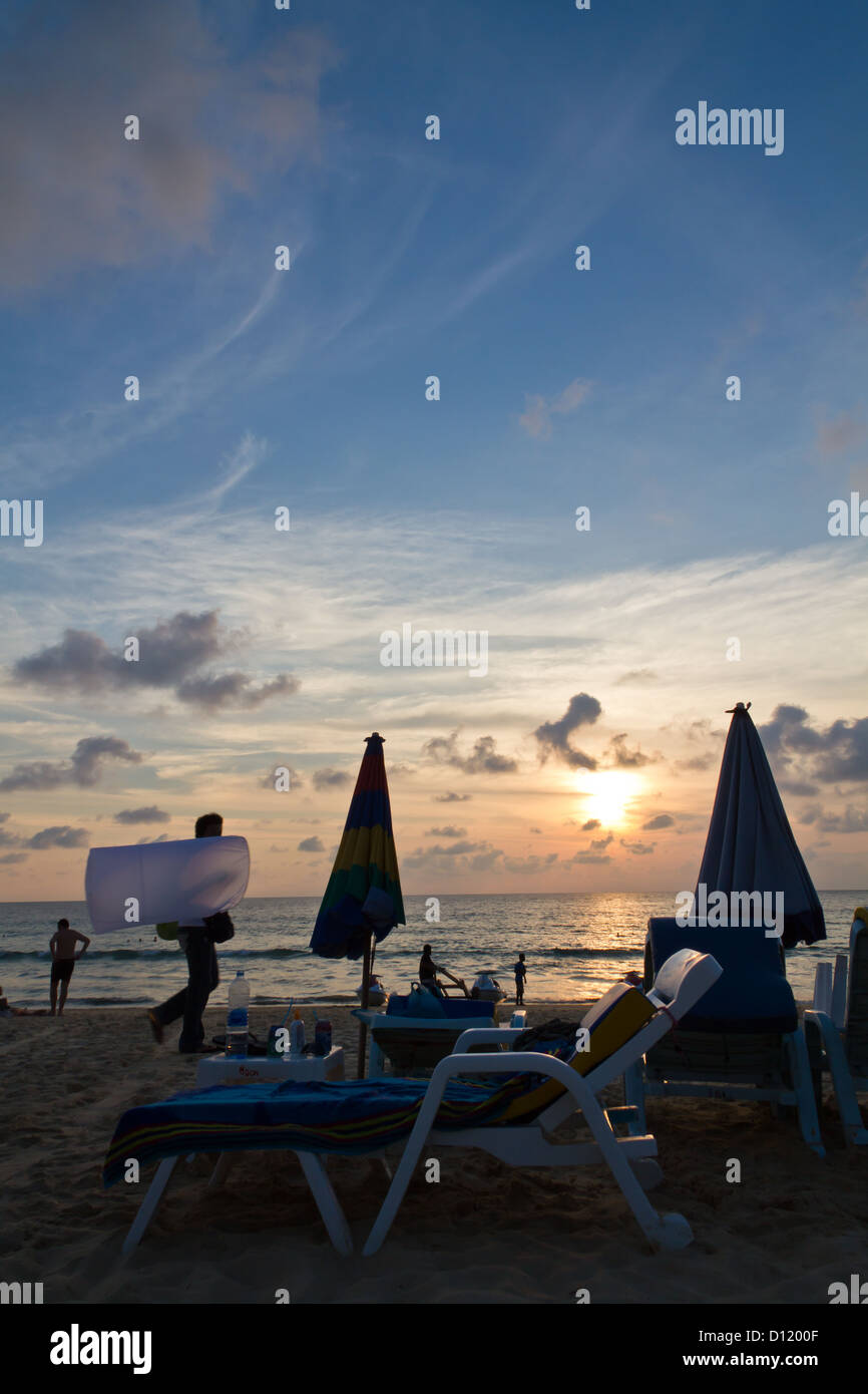 Sunset Atmosphere on Karon Beach on Phuket, Thailand Stock Photo - Alamy