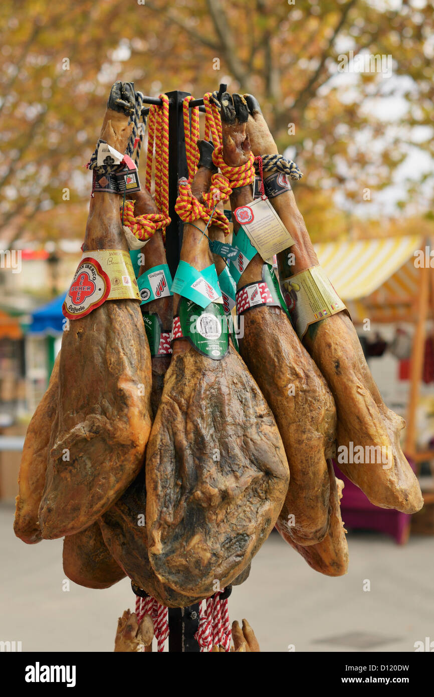 Ham Food Hang Hanging Jamon Serrano High Resolution Stock Photography ...