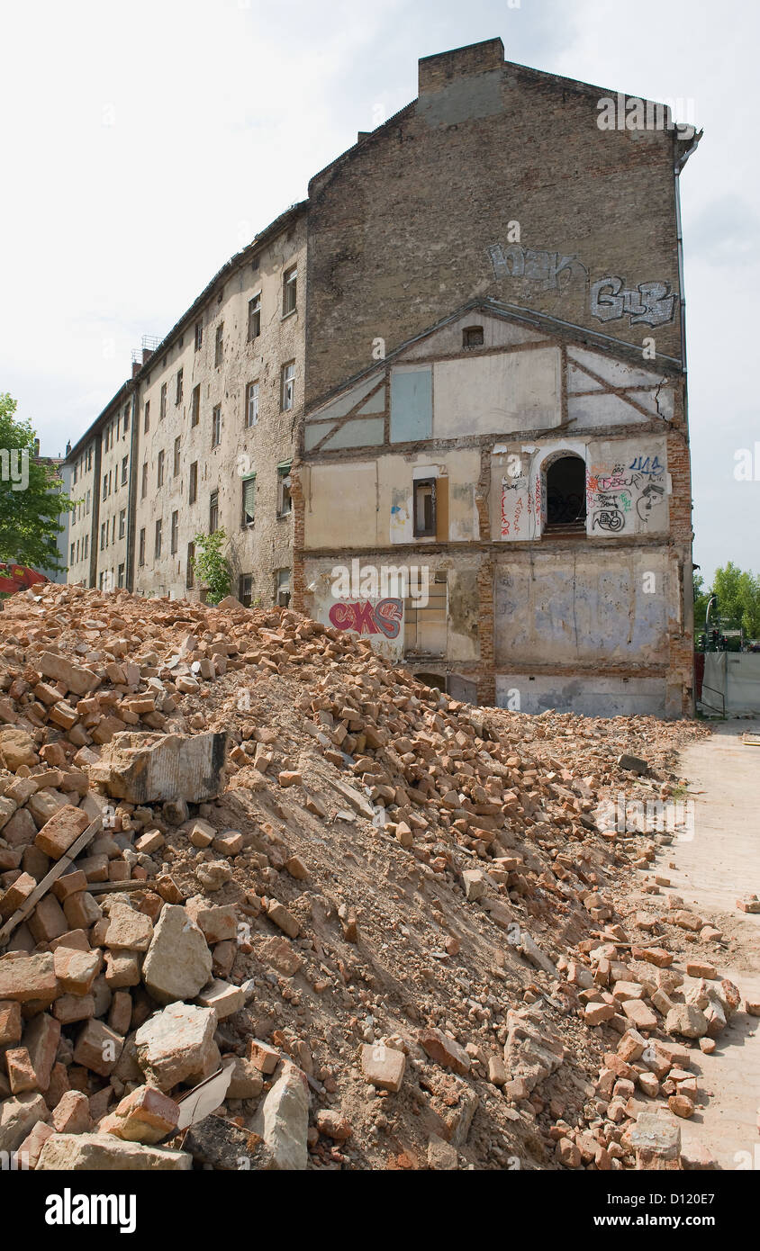 Berlin, Germany, house demolition Stock Photo - Alamy