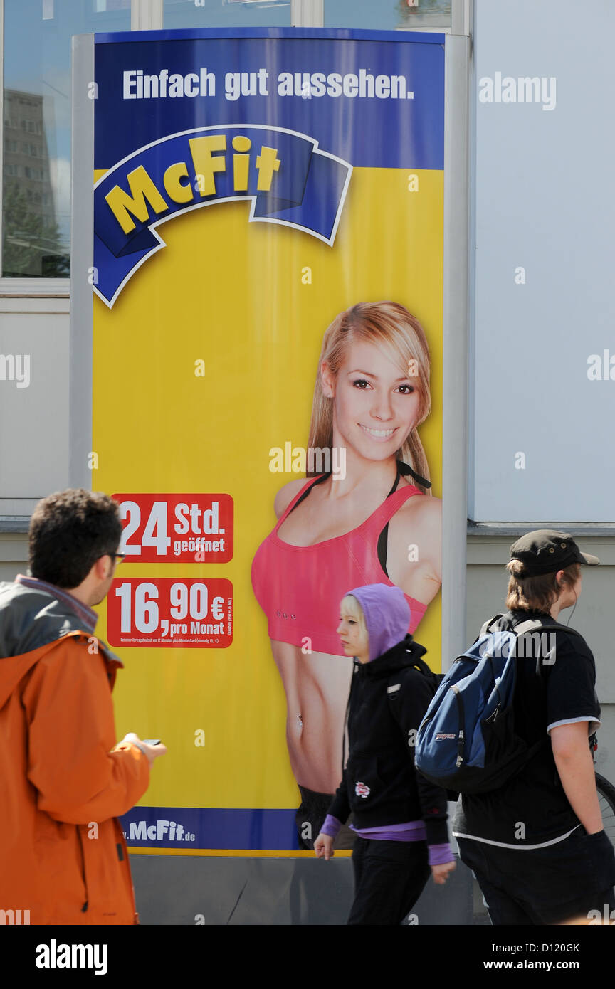 Berlin, Germany, McFit poster Stock Photo - Alamy