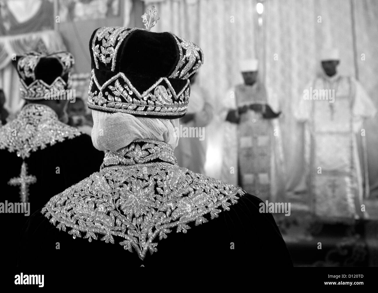 Newlywed Couple During An Ethiopian Wedding In An Orthodox Church, Zway ...