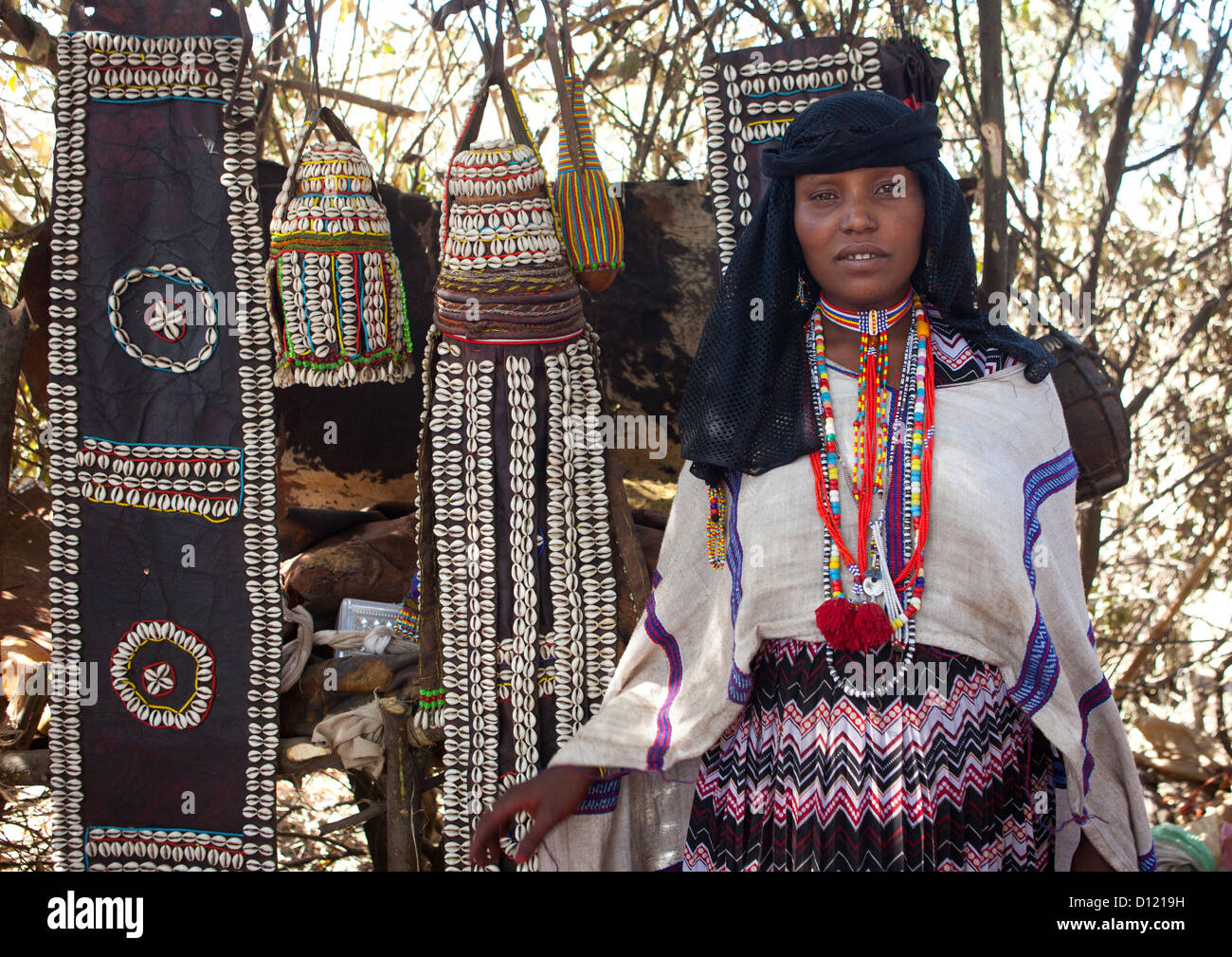 Karrayyu Tribe Woman Standing In The House Built For The Gadaaa ...