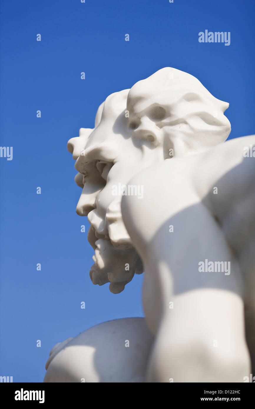 River God Statue On The Robba Fountain At Mestni Trg Square; Ljubljana ...