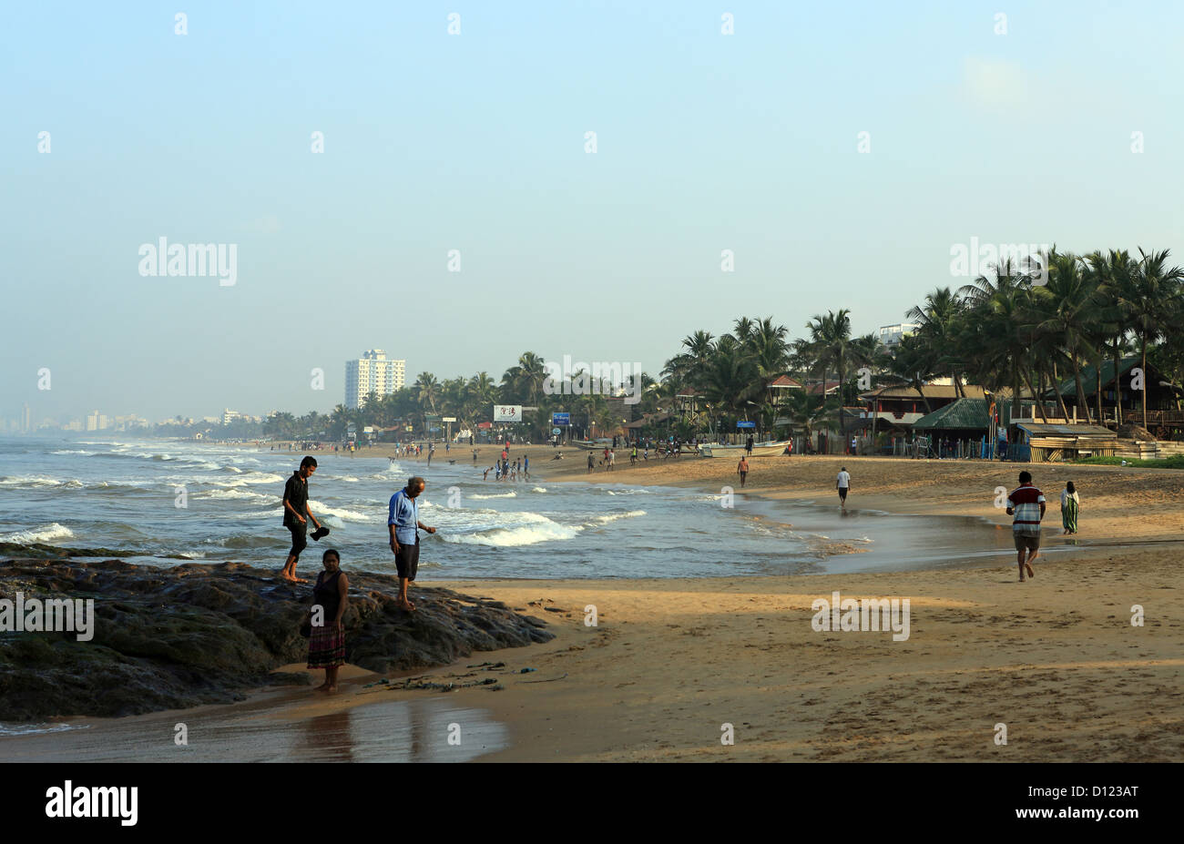 Early morning on Mount Lavinia beach in Colombo, Sri Lanka Stock Photo ...