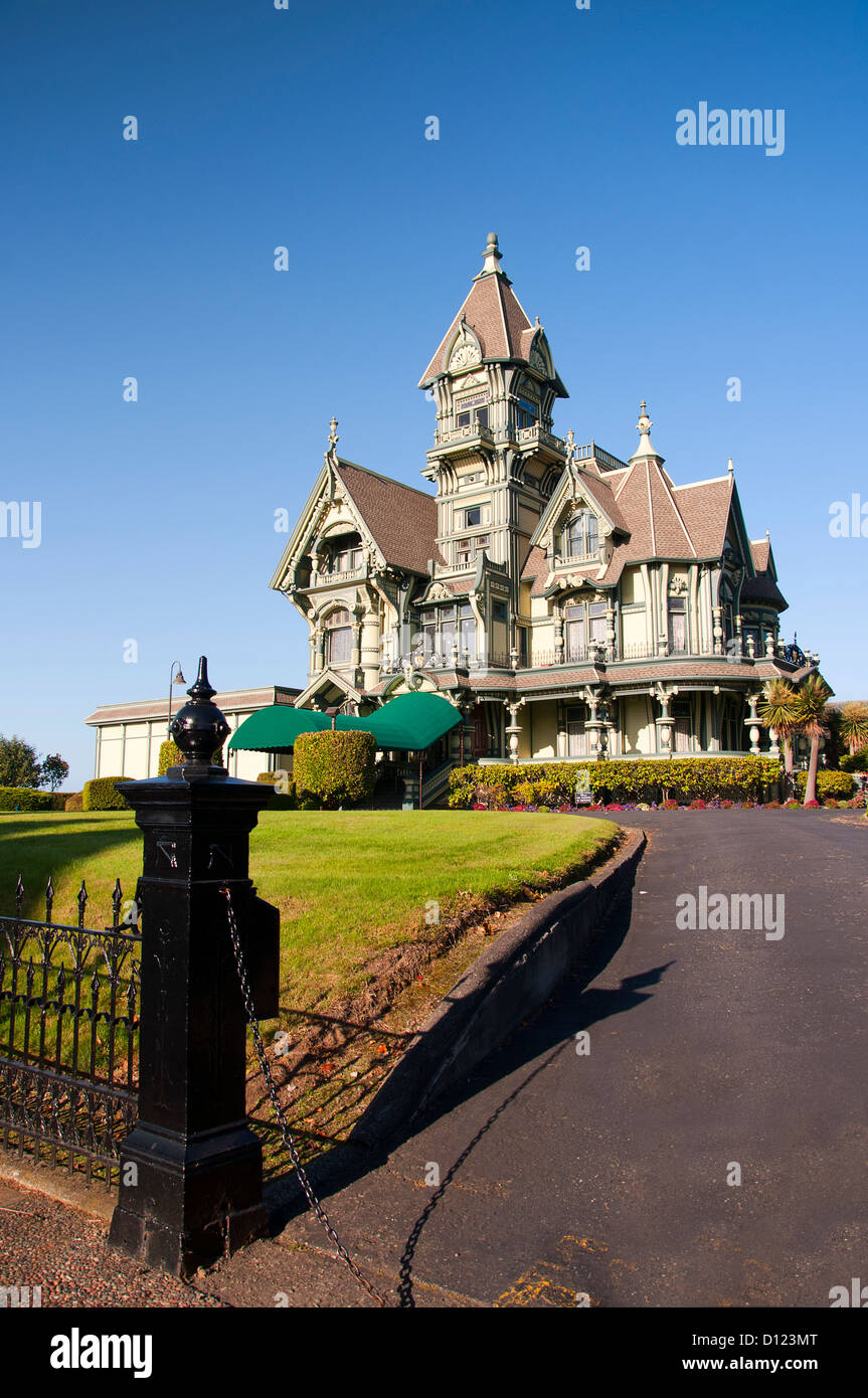 The Carson Mansion in Old Town, Eureka, California Stock Photo - Alamy
