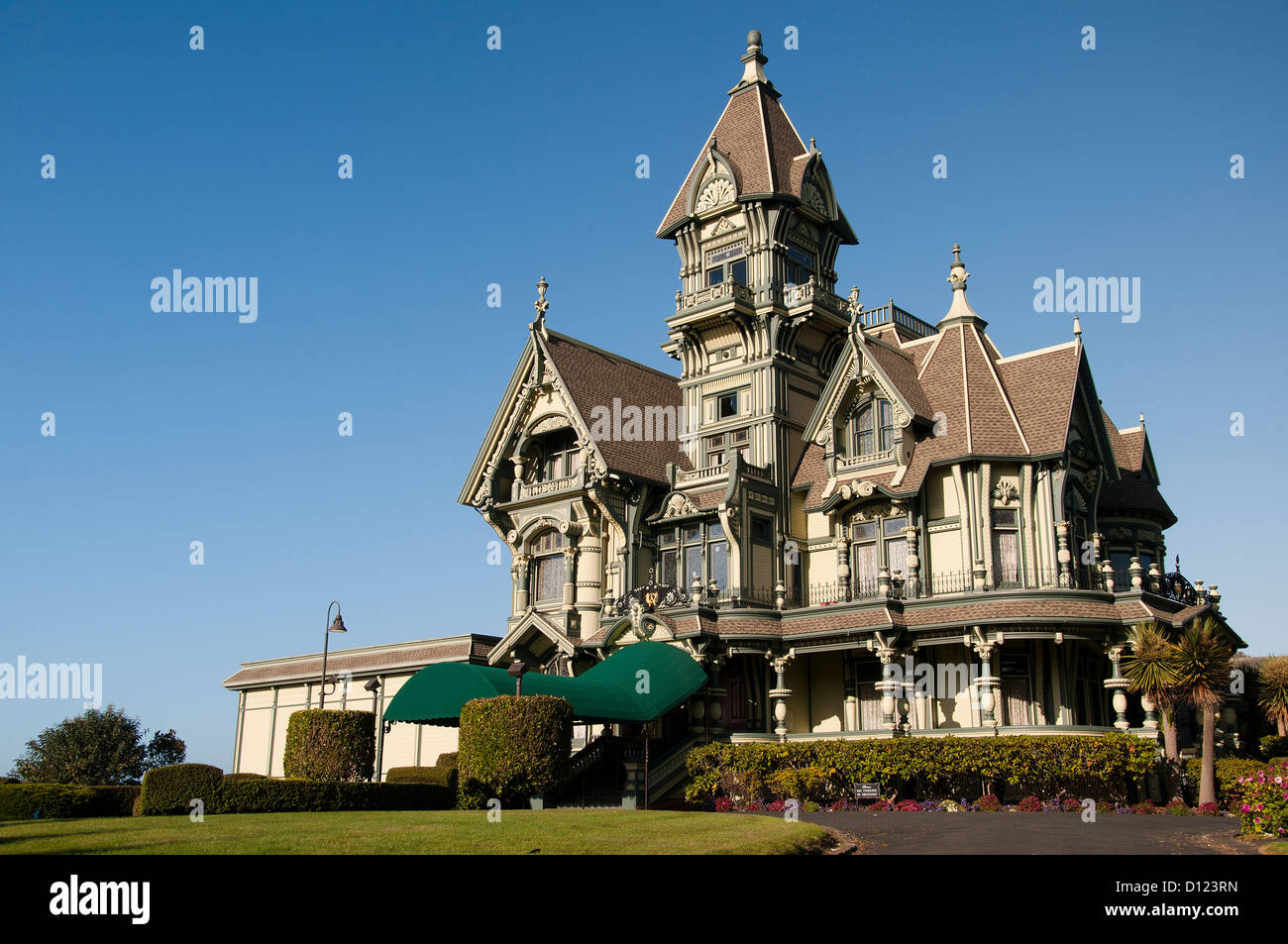 The Carson Mansion in Old Town, Eureka, California Stock Photo - Alamy