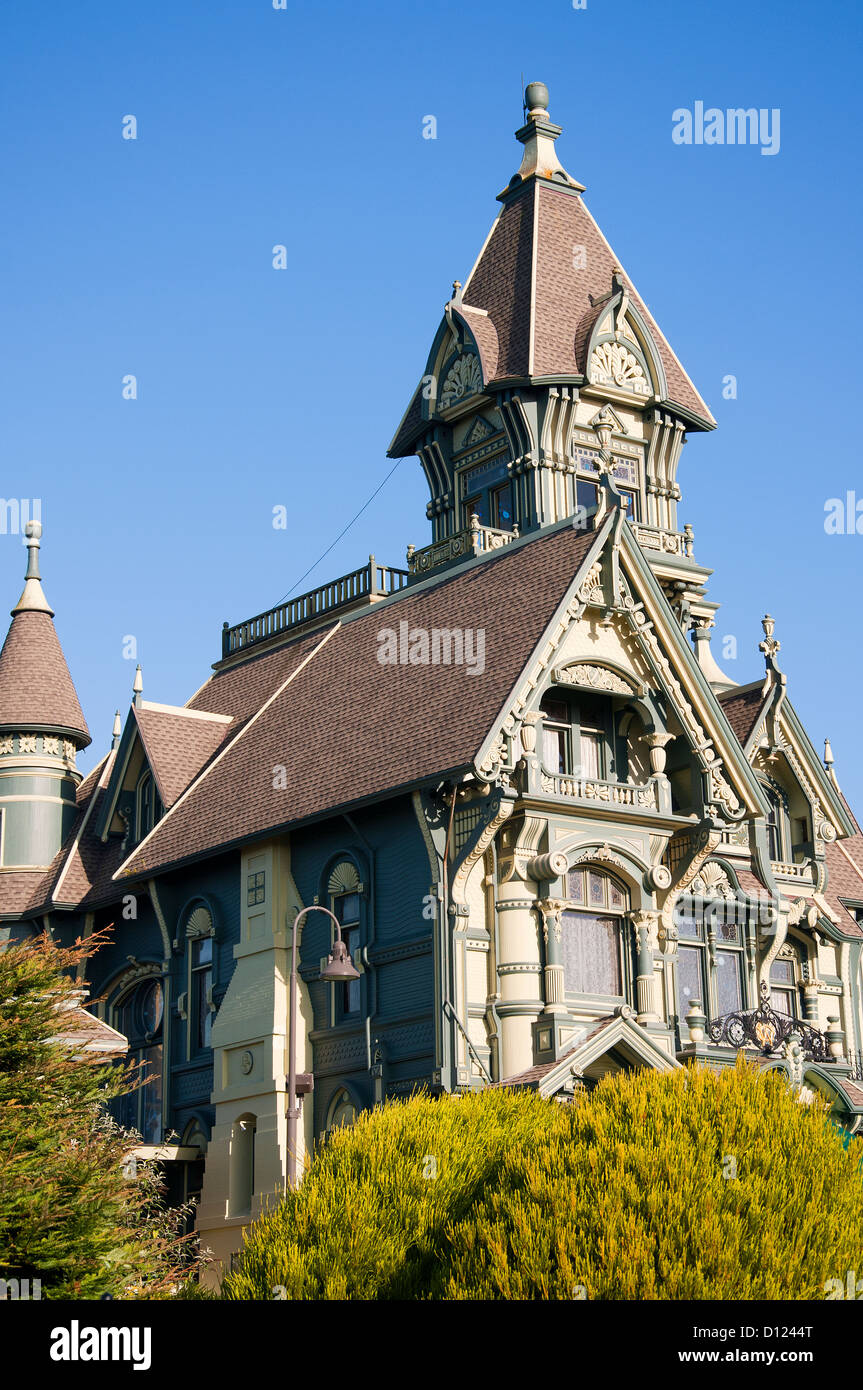The Carson Mansion in Old Town, Eureka, California Stock Photo - Alamy