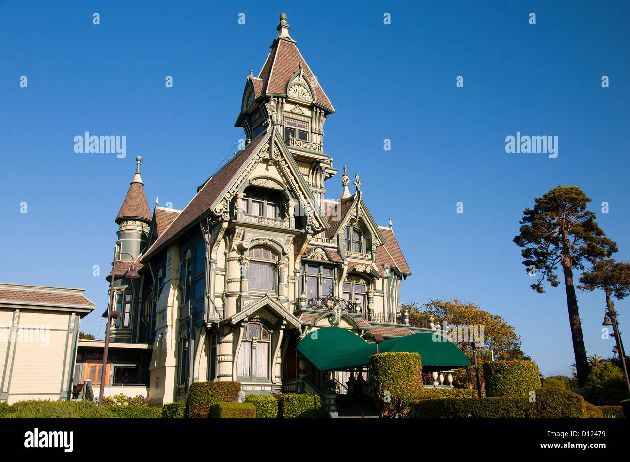 The Carson Mansion in Old Town, Eureka, California Stock Photo - Alamy