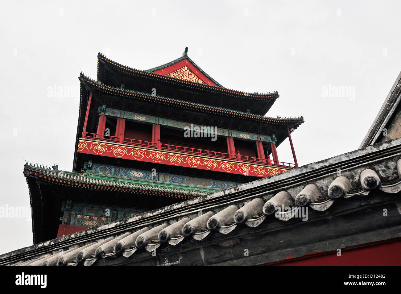 A Building With Traditional Chinese Architecture; Beijing China Stock ...