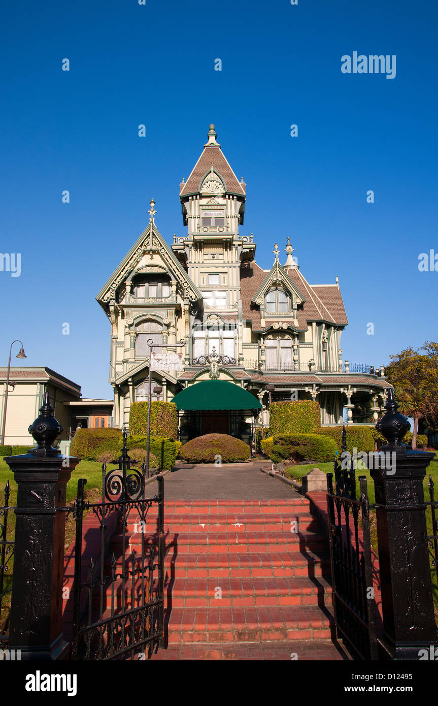 The Carson Mansion in Old Town, Eureka, California Stock Photo - Alamy