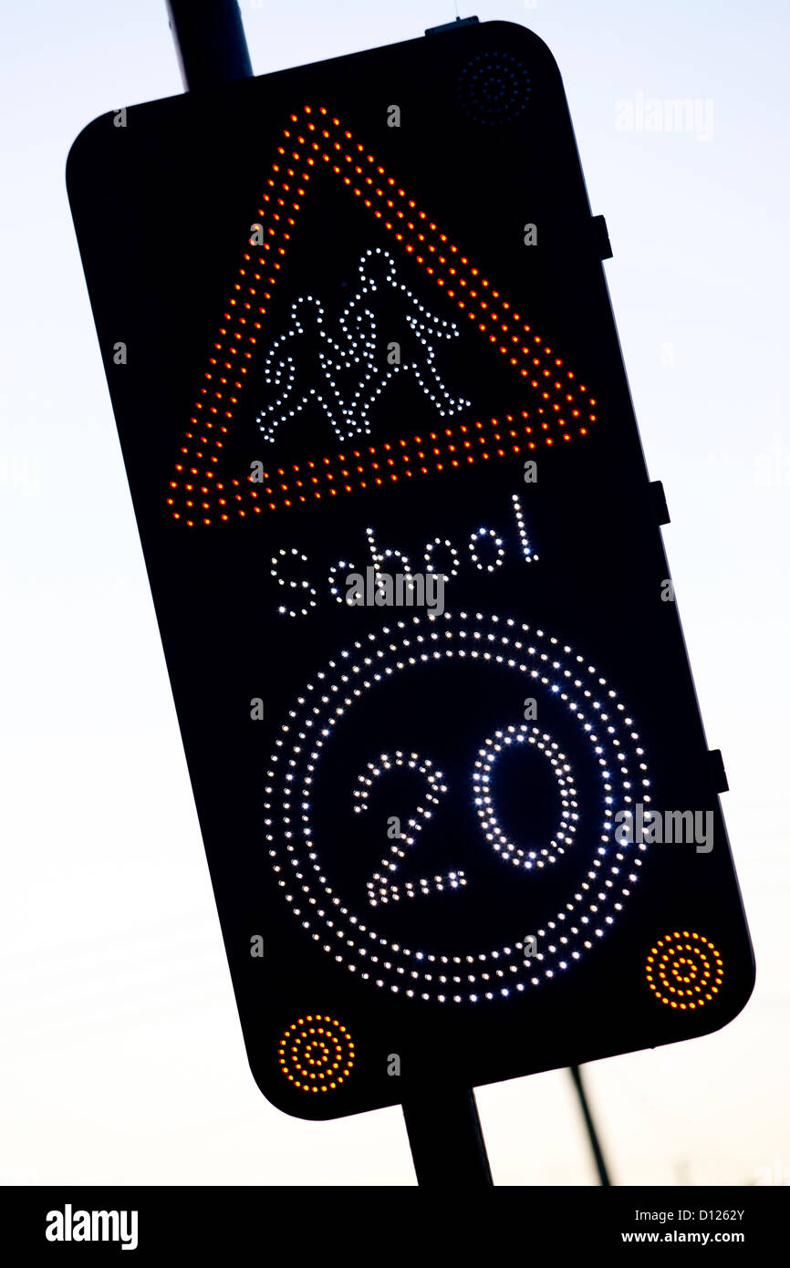 Flashing speed limit sign hi-res stock photography and images - Alamy