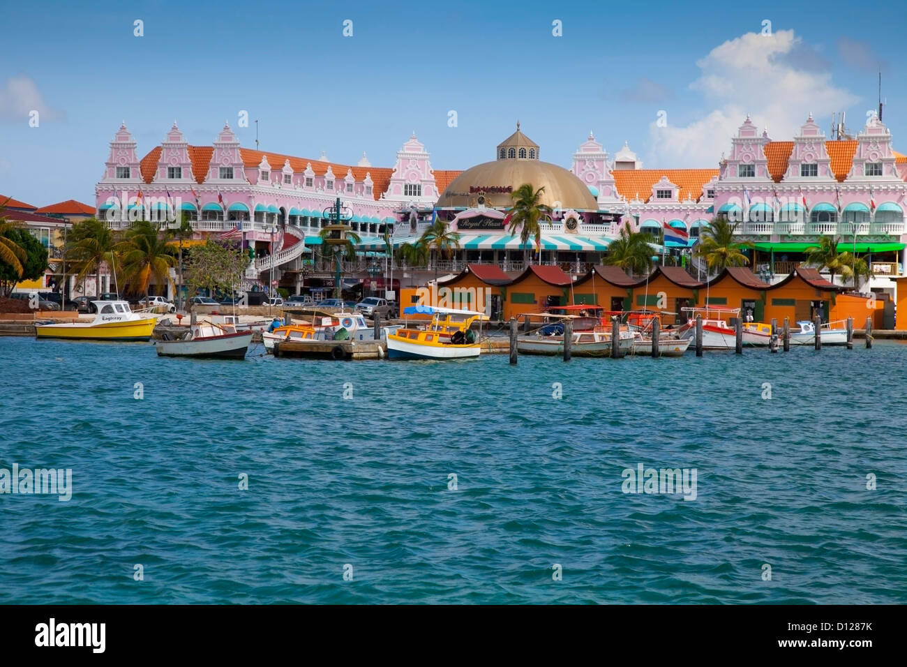 Tropical Cruise Port Caribbean Marina; Oranjestad Aruba Stock Photo - Alamy