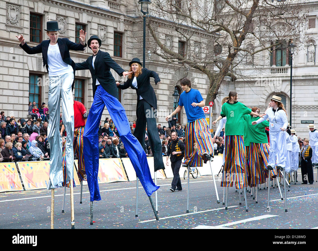 Albert and Friends Instant Circus taking part in London's 26th New Year ...