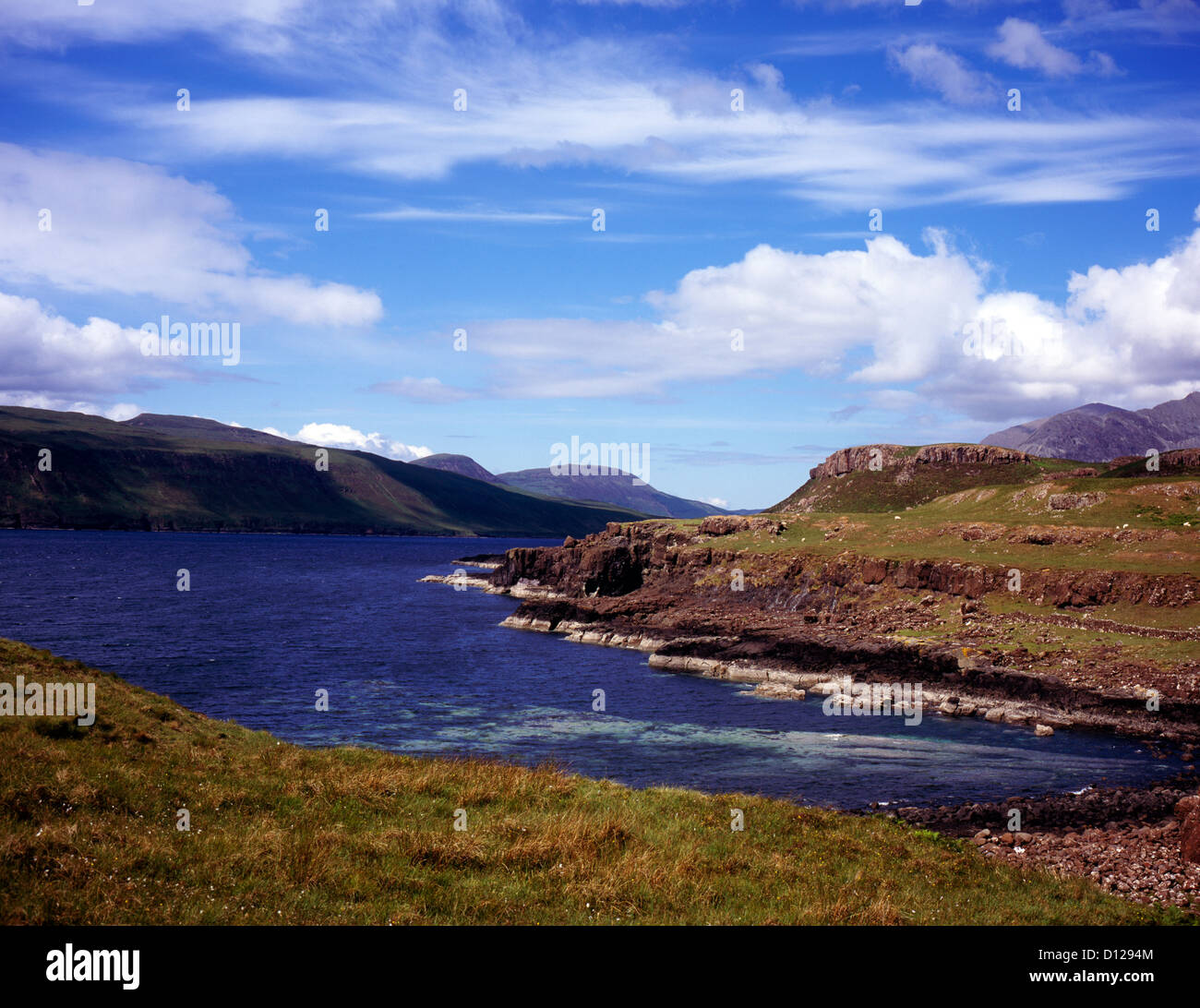 Loch Brittle from the Rubh an Dunain footpath Isle of Skye Stock Photo ...