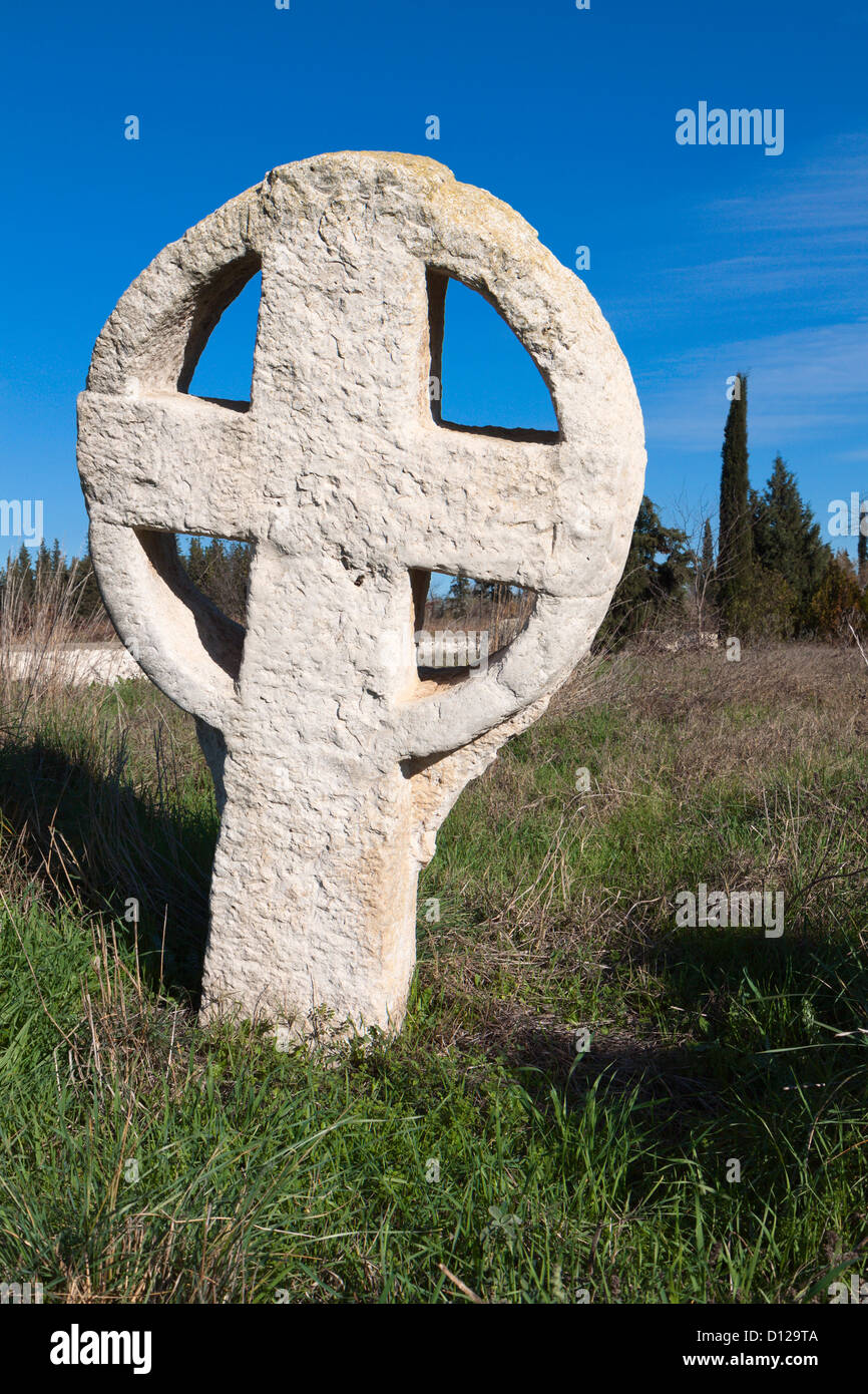 Old historic medieval cemetery with celtic crosses located at Europe ...