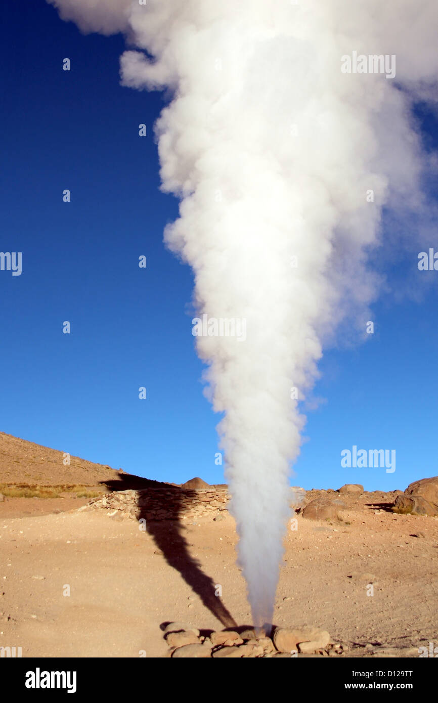 Geyser coming out as a geothermal steam Stock Photo - Alamy