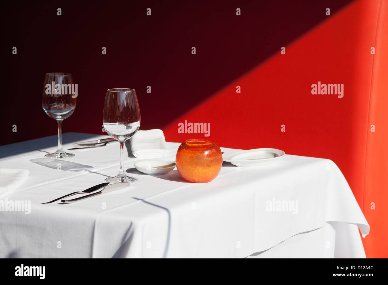 A Table Set For A Formal Dinner; Montreal Quebec Canada Stock Photo - Alamy