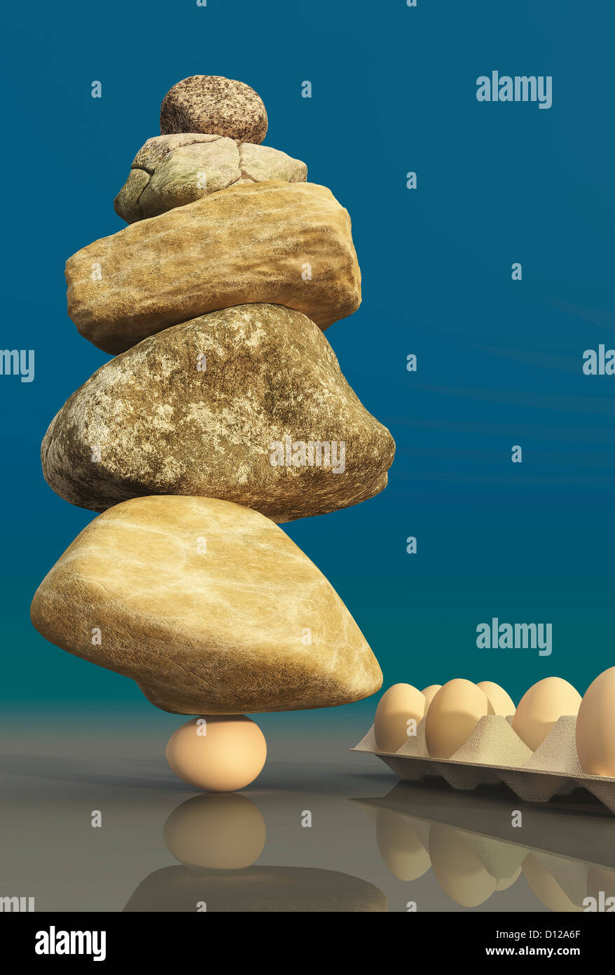 Egg on stones hi-res stock photography and images - Alamy