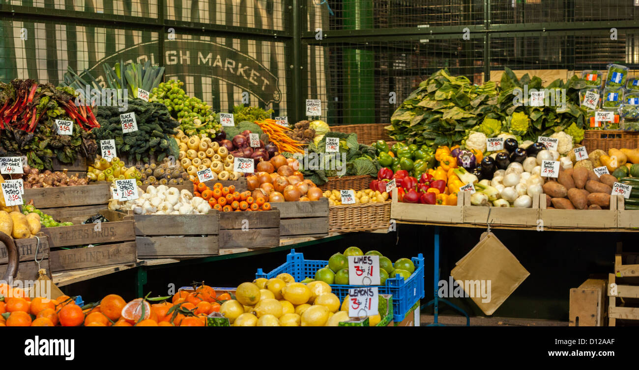 A grocer's stall at Borough Market in London Stock Photo - Alamy