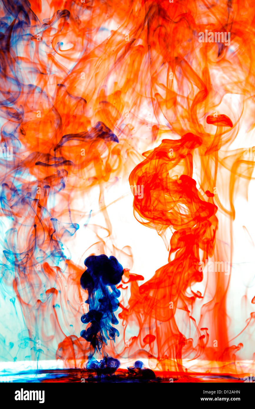 Abstract color dye in water Stock Photo - Alamy