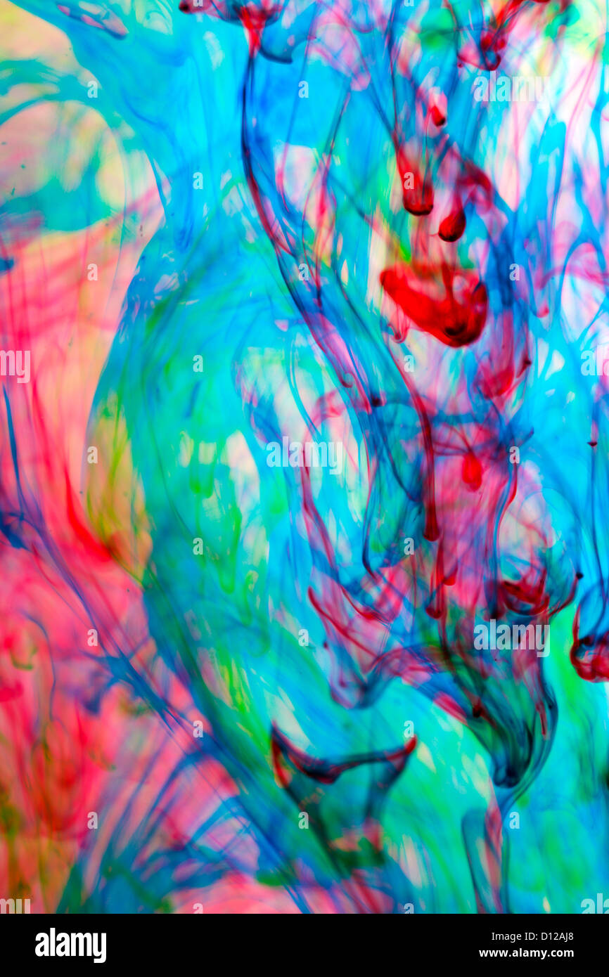Color dye in water Stock Photo - Alamy